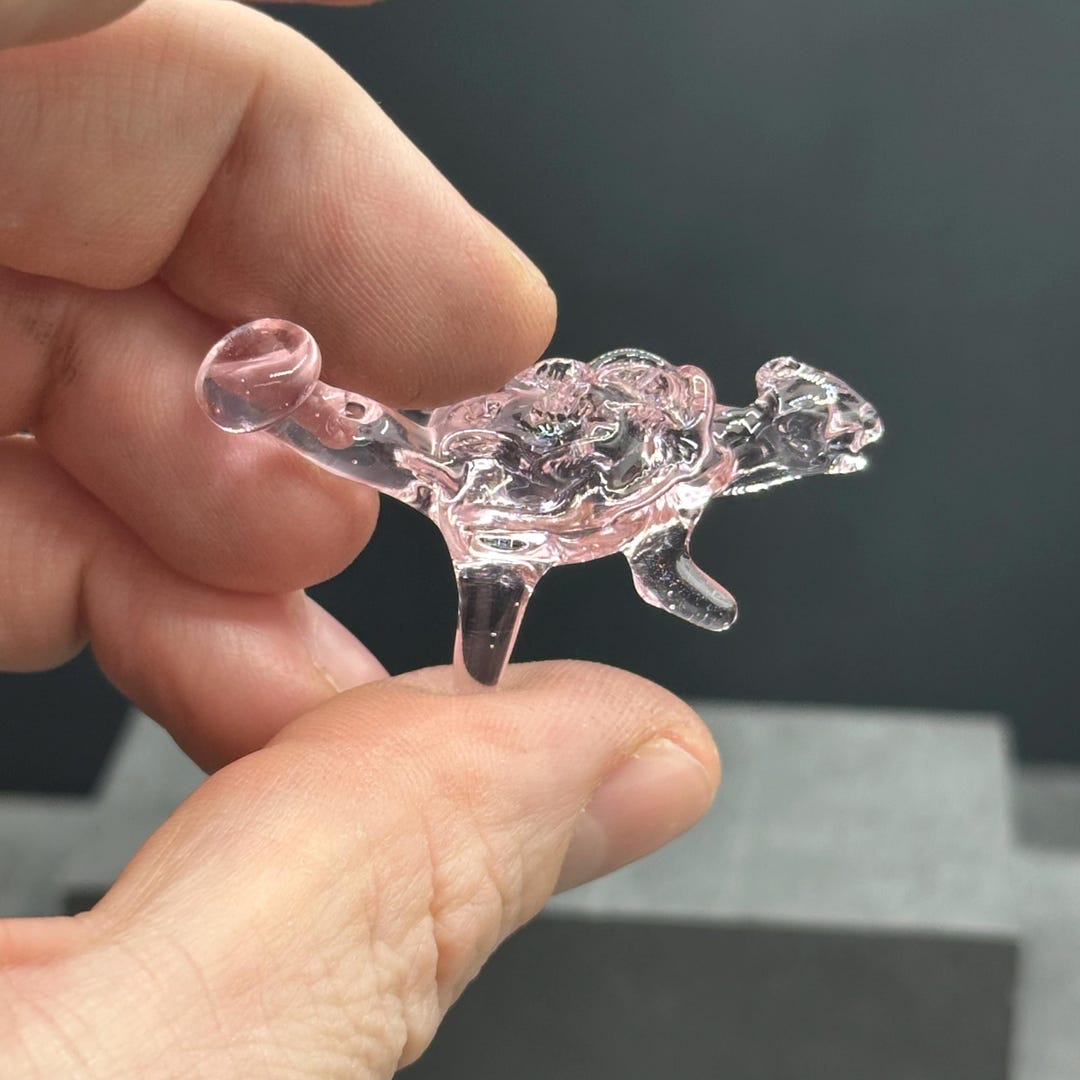 Glass Ankylosaurus! | Pink Glass Mini Dinosaur | Handmade Glass ...