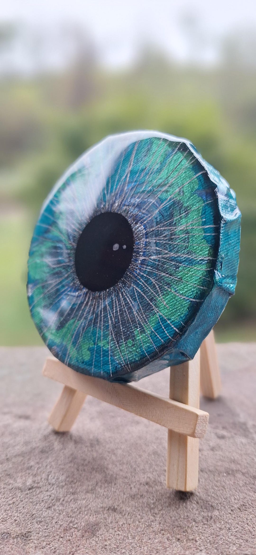 Eyeball Art: 4" Canvas Pour Painting With Easel - Etsy