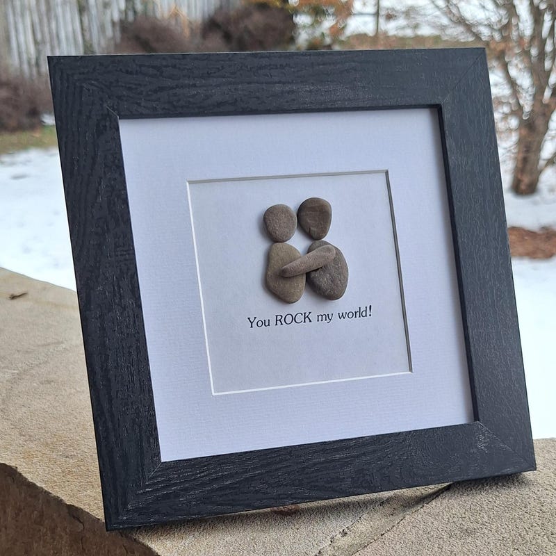 Pebble Art Couple - Etsy