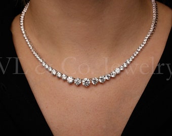 Tennis necklace | Etsy