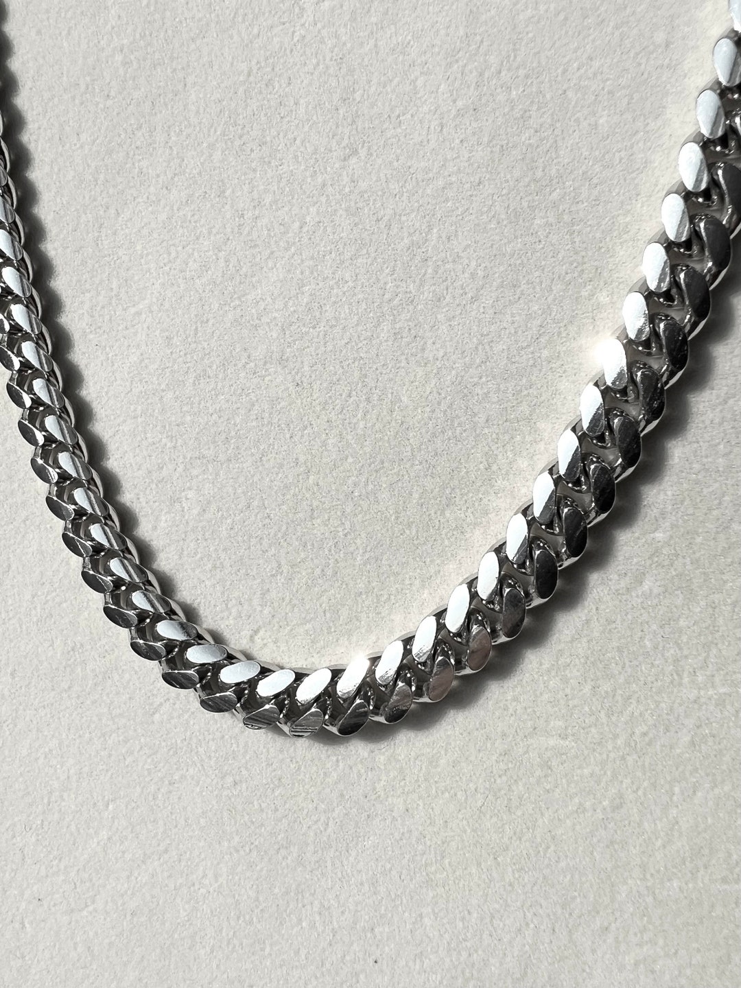 Miami Cuban Curb Link 6, 8mm, 9mm, 12mm Box Chain Necklace Solid ...
