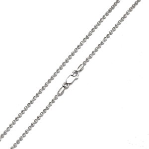Sterling Silver Diamond Cut Ball Chain, 2.5mm Moon Cut Necklace - Etsy