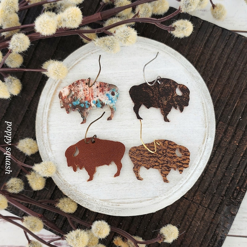 Bison Earrings - Etsy