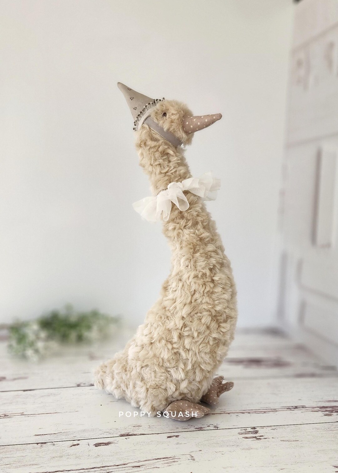 Small Silly Goose Centerpiece • Handcrafted Plush Shelf or Table ...