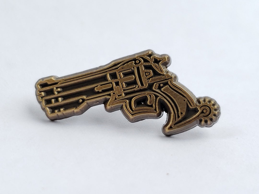 Overwatch CASSIDY Pin - Peacekeeper - Limited Antique Gold Metal Micro ...