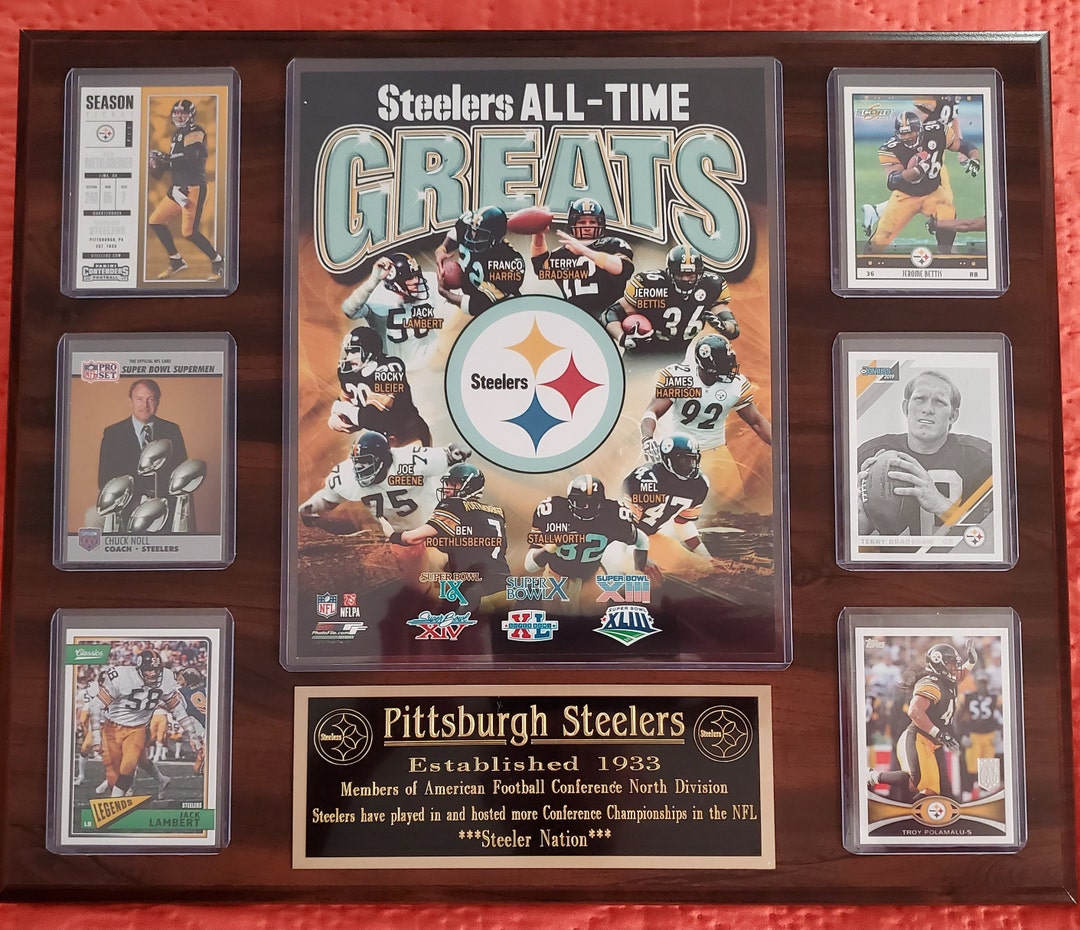 Pittsburgh Steelers Greats Plaque - Bradshaw, Harris, Lambert, Polamalu ...