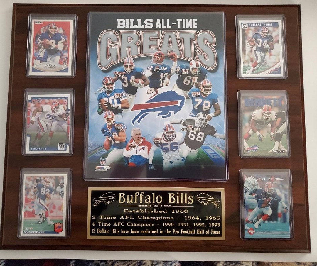 Buffalo Bills Greats Plaque - Kelly, Smith, Thomas, Reed, Allen, Levy ...