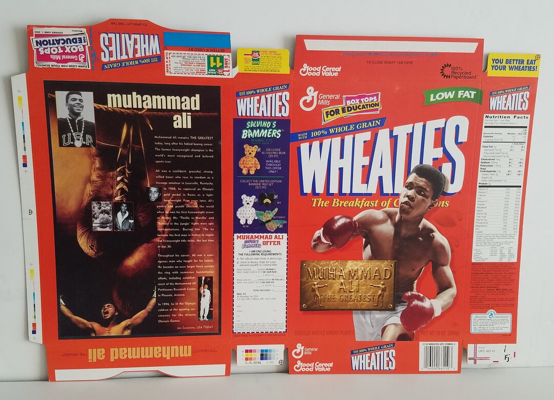 Muhammad Ali "the Greatest" Flat Wheaties Cereal Box - Etsy
