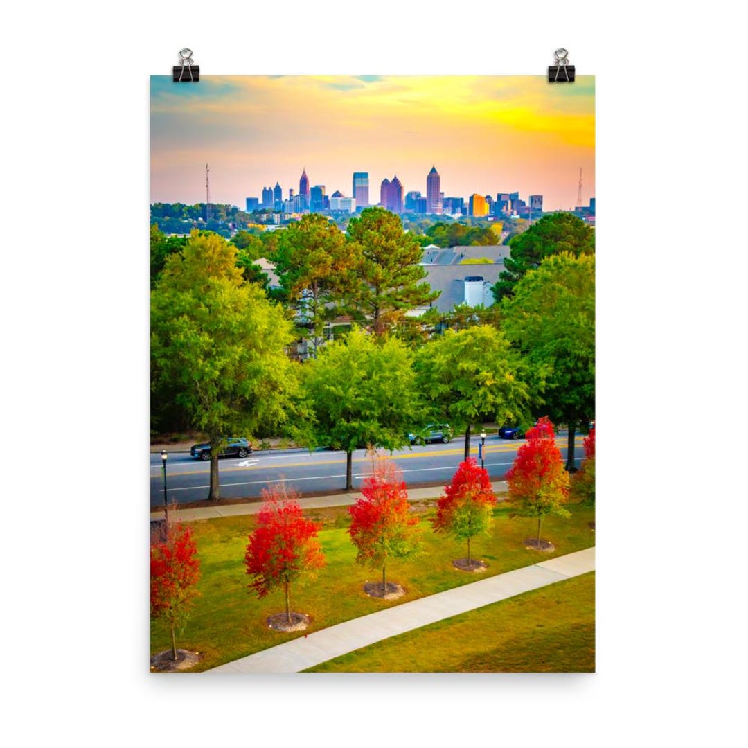 Fall Downtown Atlanta Skyline Views Wall Art Poster Print - Etsy