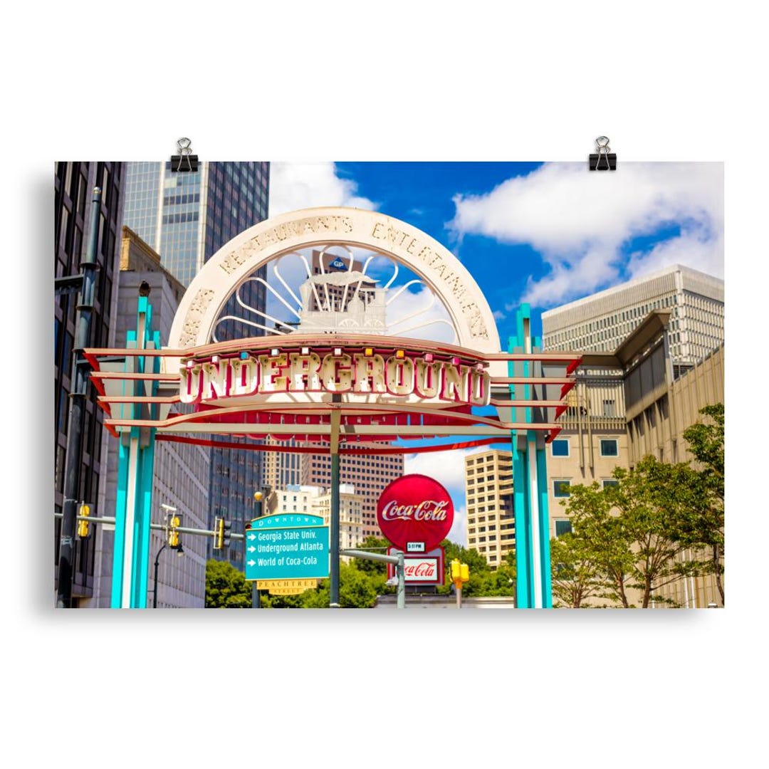 Atlanta Downtown City Skyline Views Underground ATL Iconic Coca Cola ...