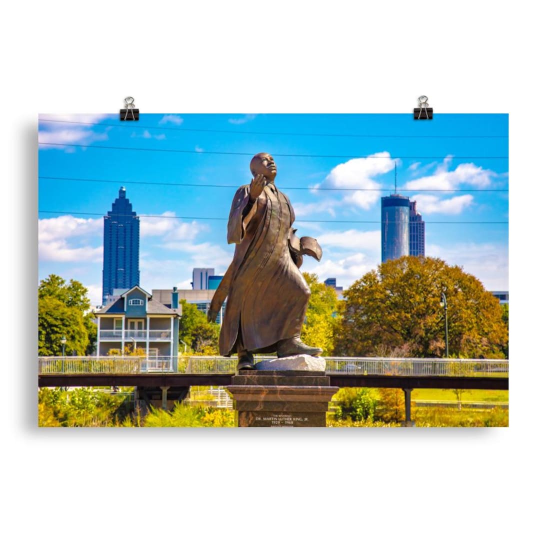 Martin Luther King at Rodney Cook Sr Park in Atlanta Wall Art Poster ...