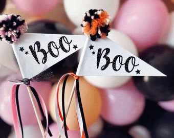 Boo Flag Printable // Boo Pennant Flag // Halloween Penant Flag // Boo ...