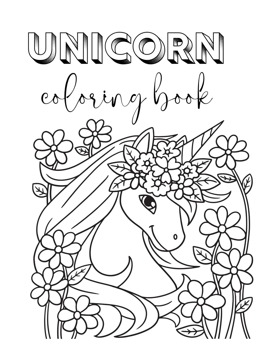 Unicorn Coloring Book - Etsy
