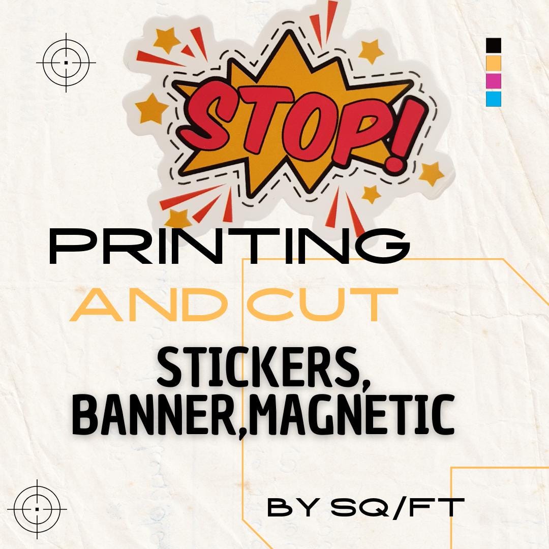 Custom Stickers,banner,magnetic by Sq/ft - Etsy