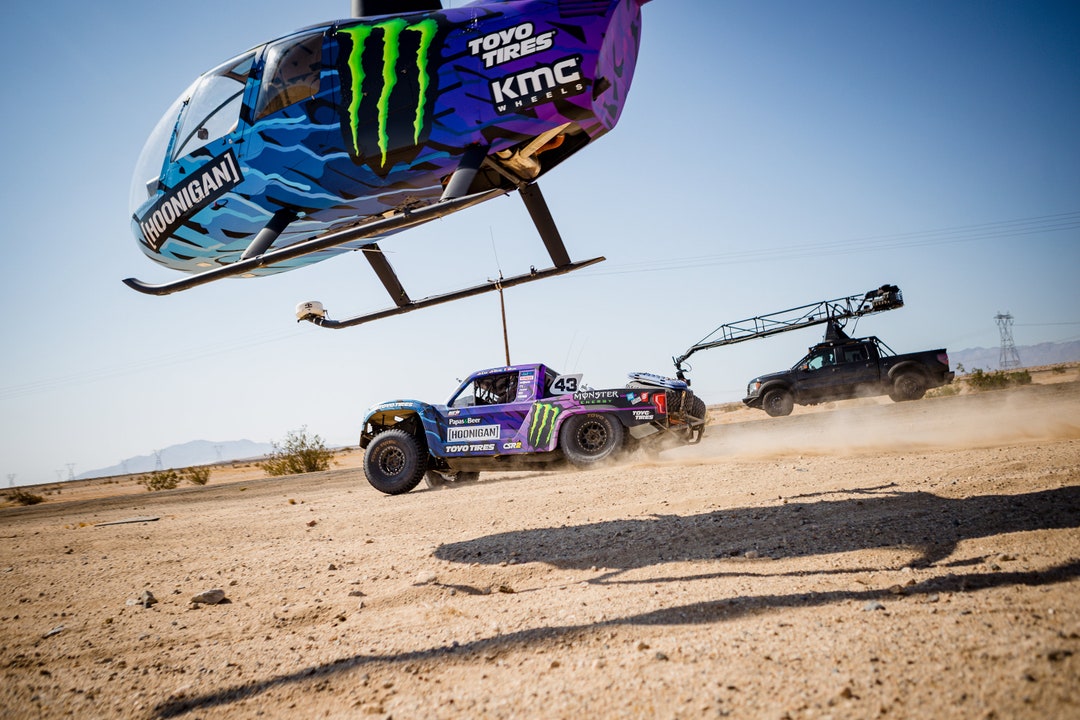 Ken Block Trophy Truck and Helicopter Print - Etsy