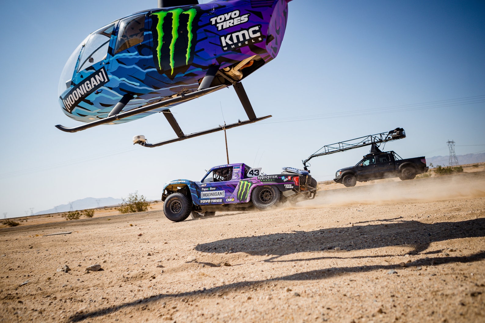 Ken Block Trophy Truck and Helicopter Print - Etsy