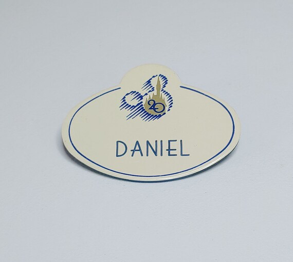 Disney 20th Anniversary "DANIEL" Cast Member Name Tag - Gem