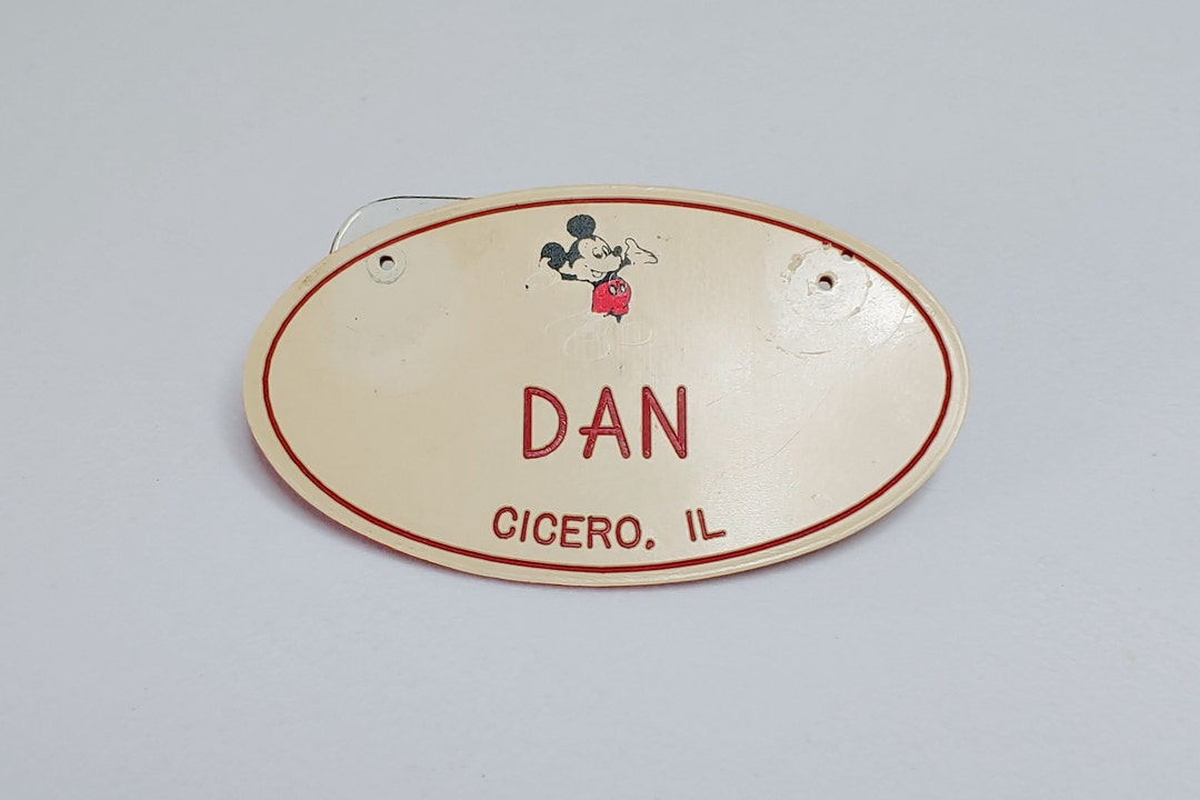 Disney Mickey Mouse "dan CICERO, Il" Name Tag - Etsy