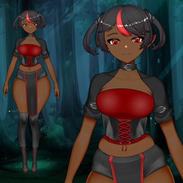 Black Vtuber Model - Etsy