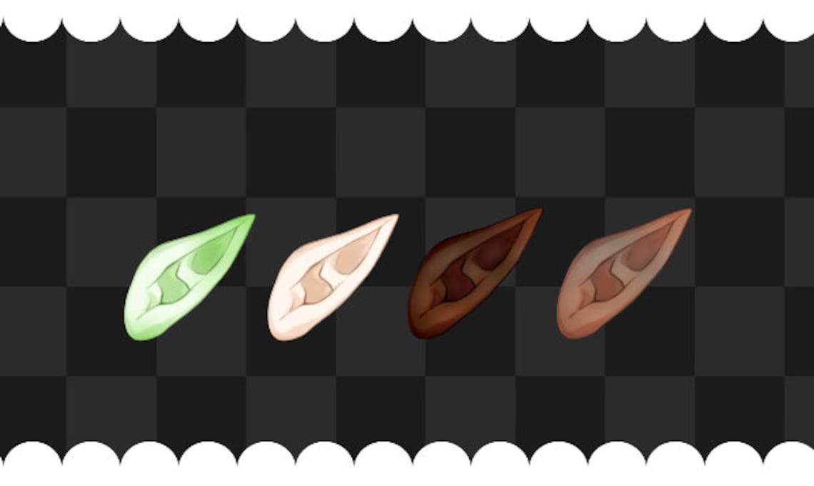 Vtuber Asset: Elf Pointy Ears (multiple Colours) - Etsy