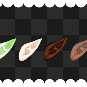 Vtuber Asset: Elf Pointy Ears (multiple Colours) - Etsy