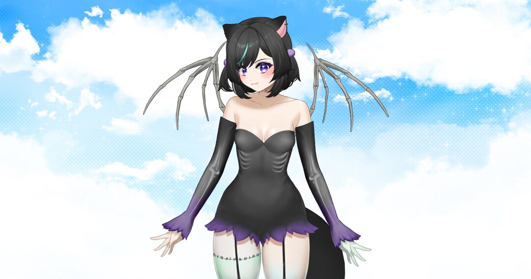 LIVE2D Vtuber Asset: Skeleton Wings - Etsy