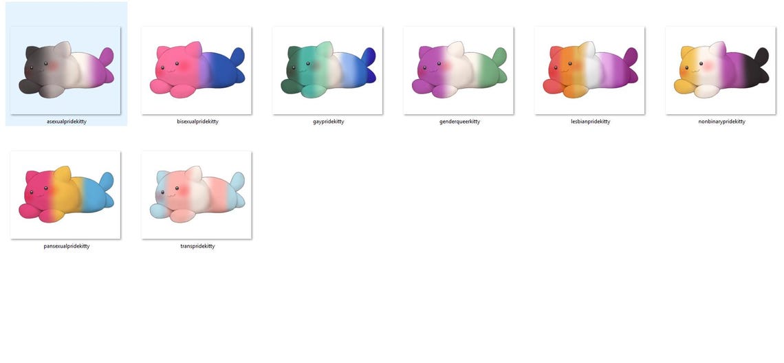 Vtuber Asset: Pride Cat Plushies - Etsy