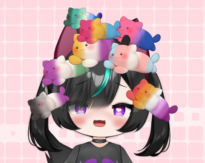 Vtuber Asset: Pride Cat Plushies - Etsy