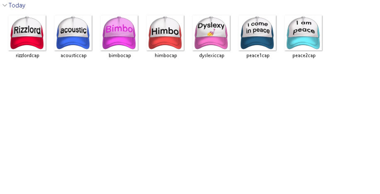 Vtuber Asset: Meme Funny Caps Hats Set C - Etsy