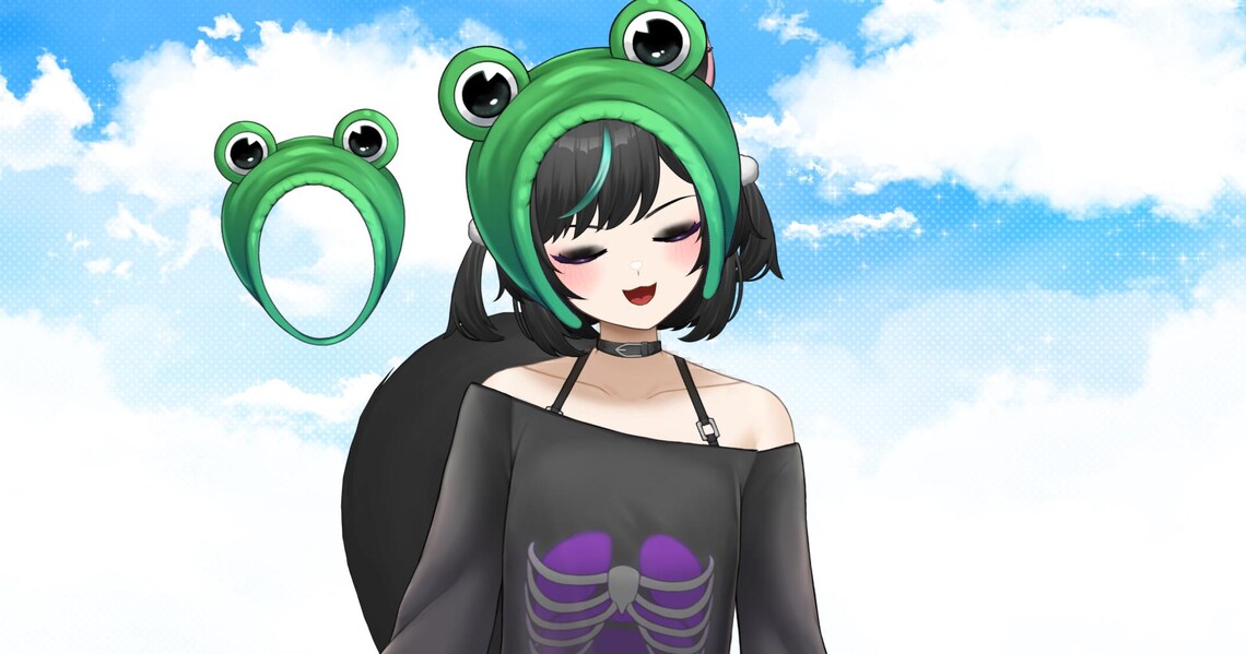 Vtuber Asset: Frog Hats - Etsy