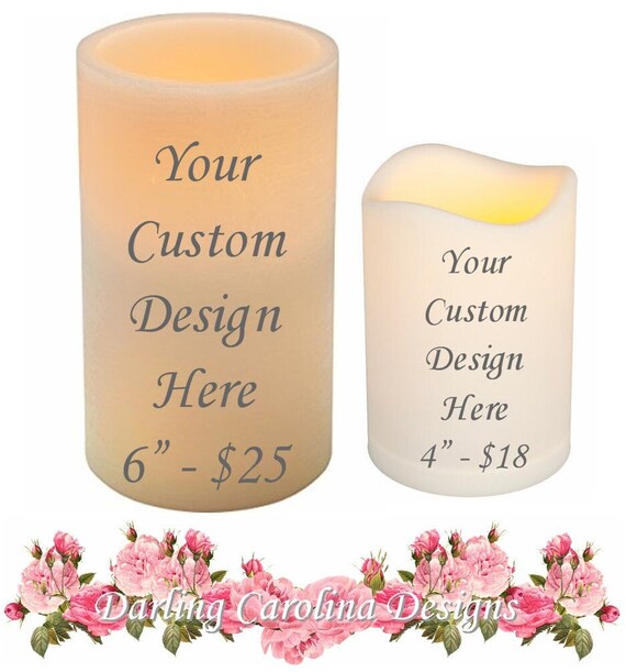 Custom/personalized LED Candle ANY DESIGNS 6 5 | Etsy