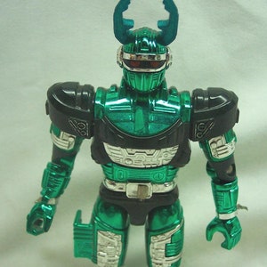 Vintage 1996 BEETLEBORGS Green Hunter Beetleborg Bandai Action Figure ...