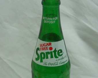 Green Sprite Glass Bottle | Etsy