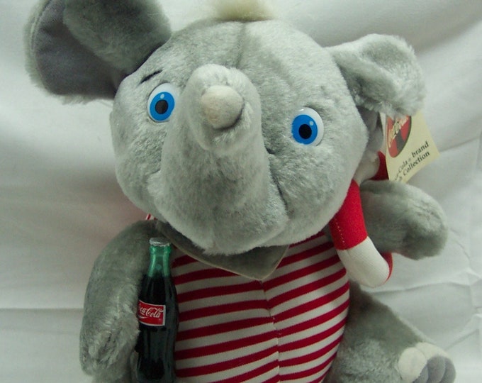 Vintage 1993 Always Coca-cola Coke ELEPHANT IN SWIMSUIT 10"plush ...