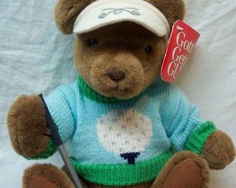 Teddy Bear Golfer - Etsy