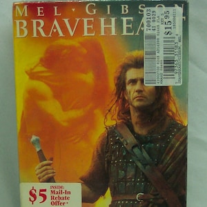 BRAVEHEART VHS Video Classic NEW in Shrink Wrap Mel Gibson 1995 - Etsy