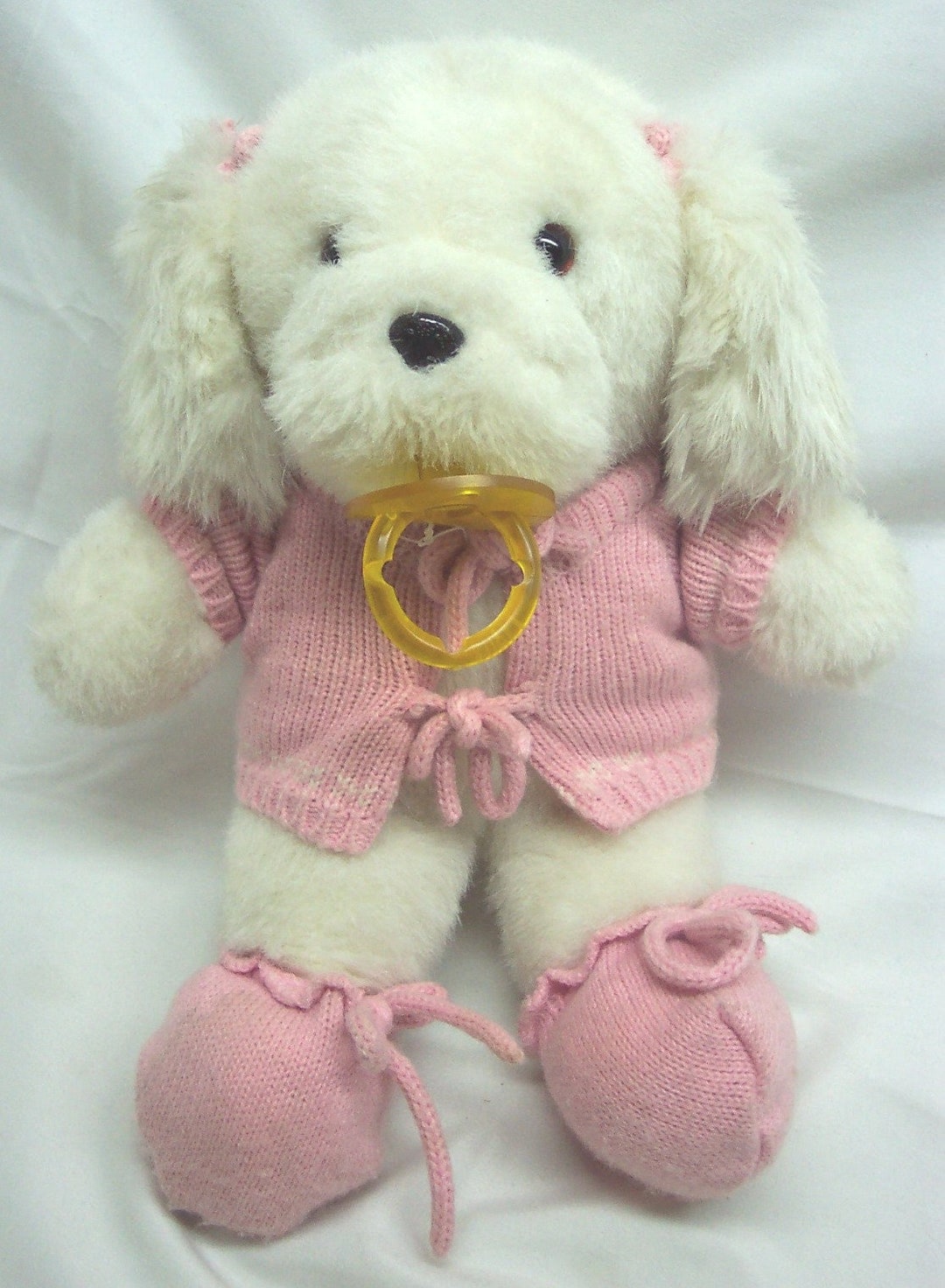 Vintage Antique 1987 Dakin Baby Girl PUPPY DOG W/ Pacifier - Etsy