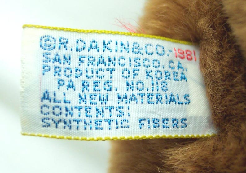 Vintage 1981 Dakin BROWN Jointed TEDDY BEAR 13" Plush Stuffed Animal ...