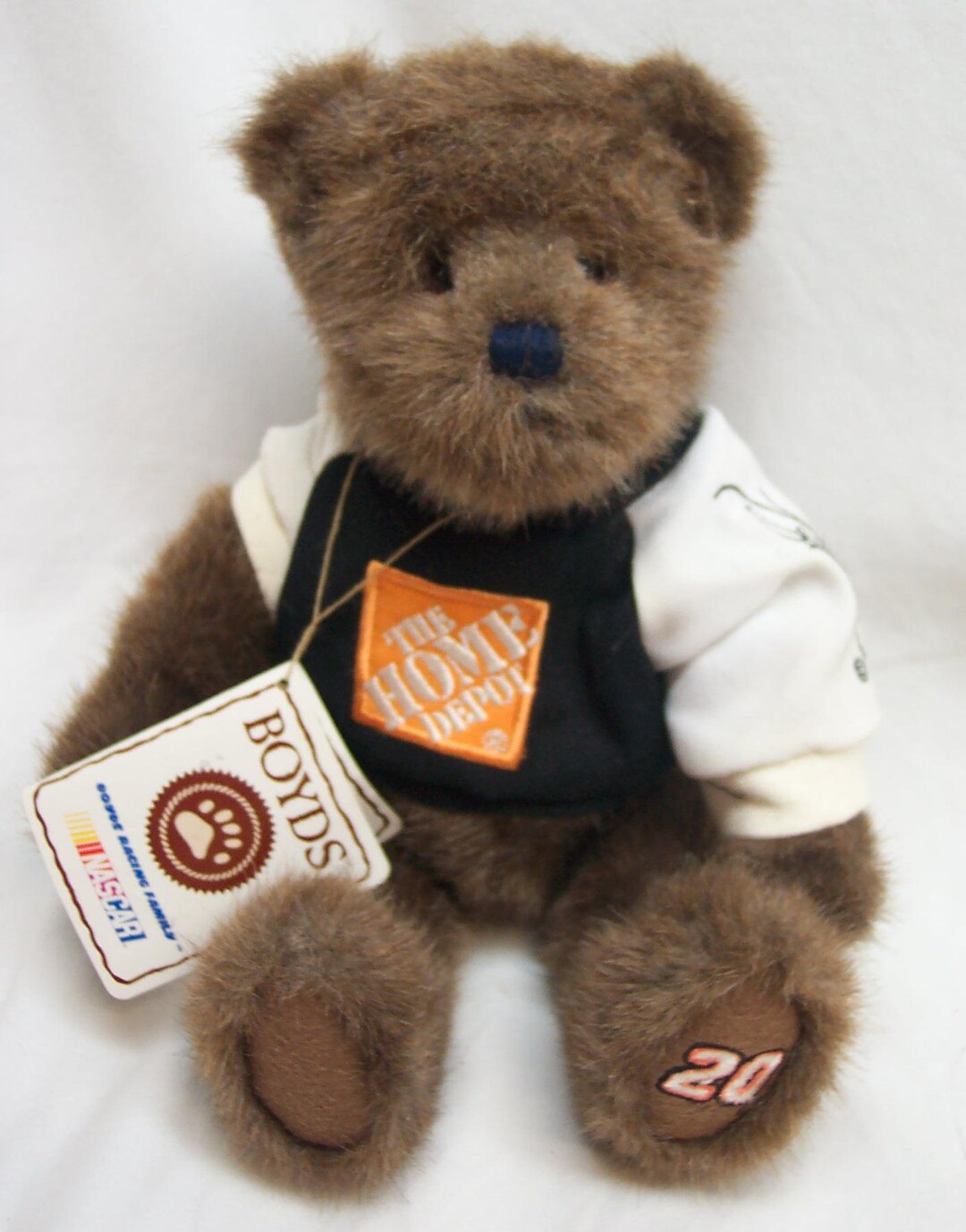 Vintage Boyds NASCAR Series Home Depot #20 TONY STEWART Teddy Bear 10 ...