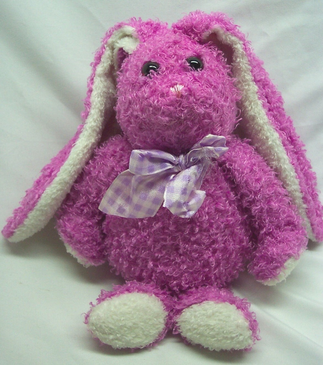 Vintage Animal Alley Pink Purple BUNNY RABBIT 12" Plush Stuffed Animal ...