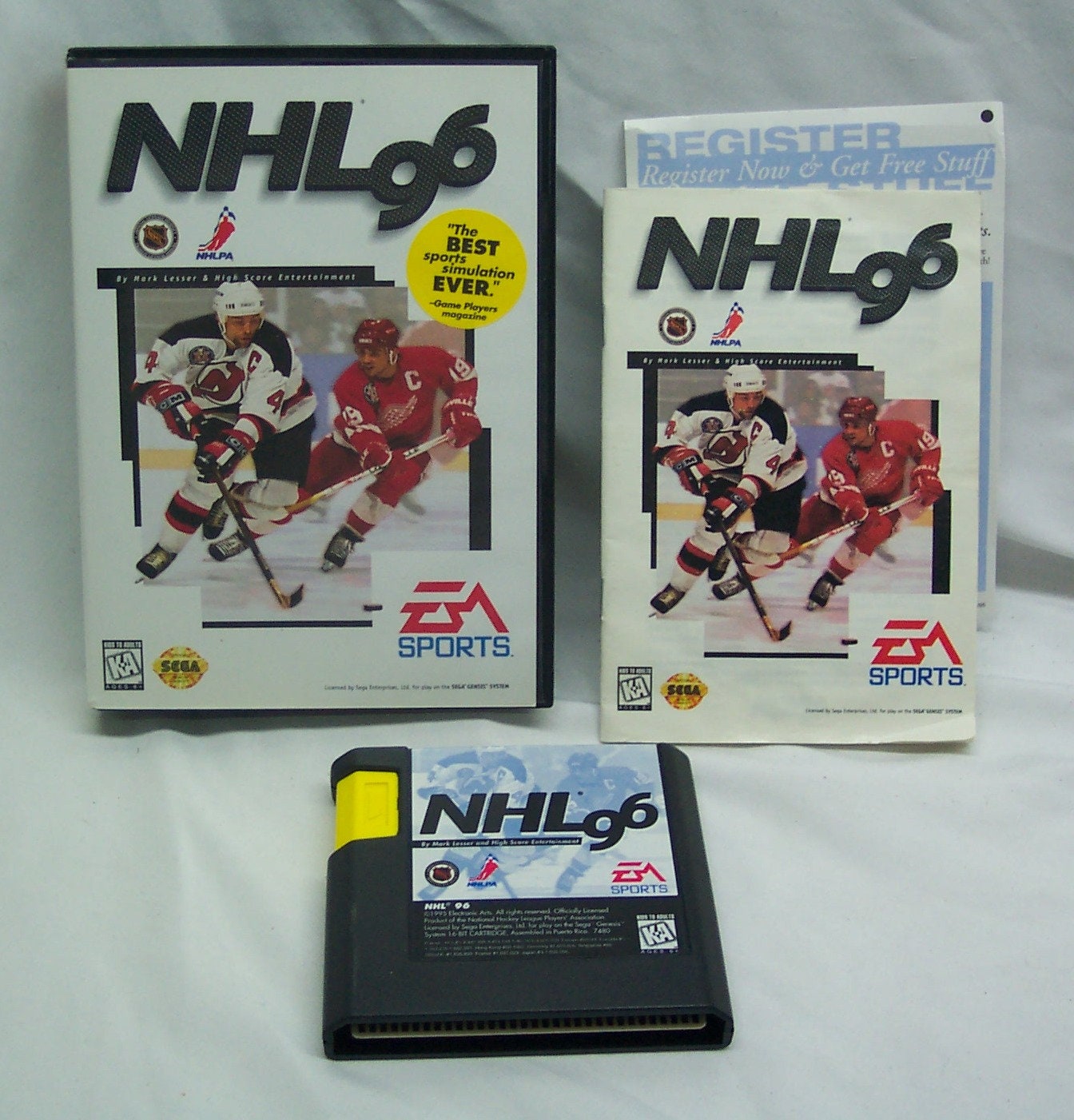 Vintage NHL 96 HOCKEY Sega GENESIS Video Game Complete with | Etsy