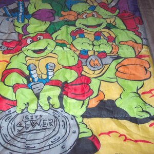 Vintage 1990 Teenage Mutant Ninja Turtles Children's Sleeping Bag 30 X ...