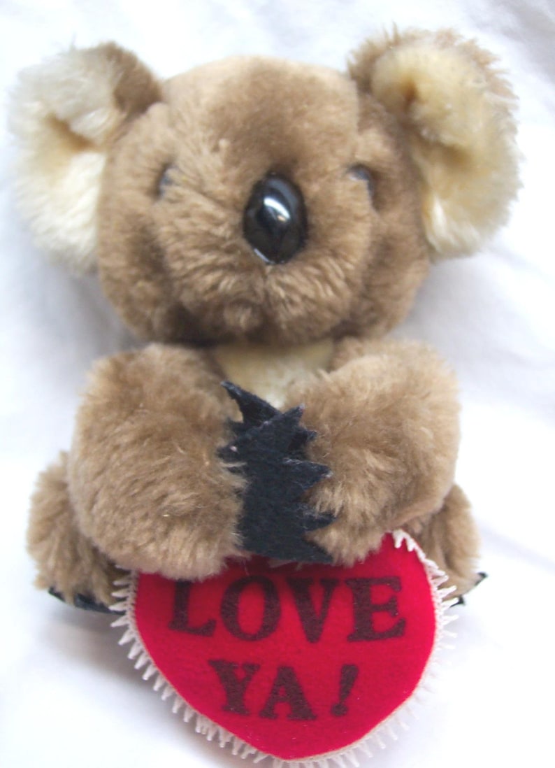 Vintage 1978 Dakin VALENTINE KIMMY Hugging Koala Bear With Heart 6 ...