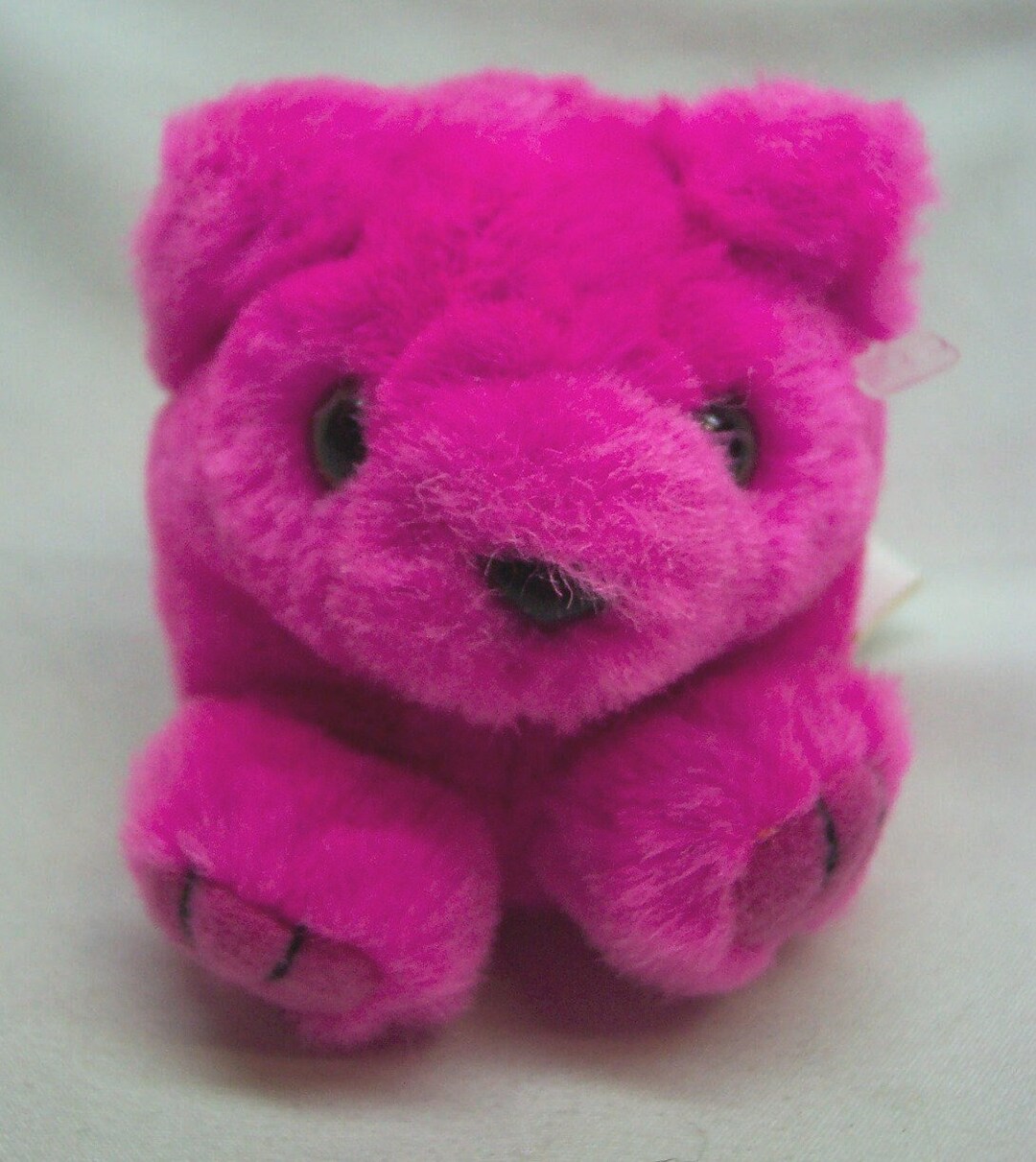 Vintage 1994 Puffkins MINI Bright Pink TEDDY BEAR 2" Magnetic Plush ...