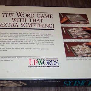 Vintage 1988 Milton Bradley UPWORDS Stacking Crossword Word 3 ...