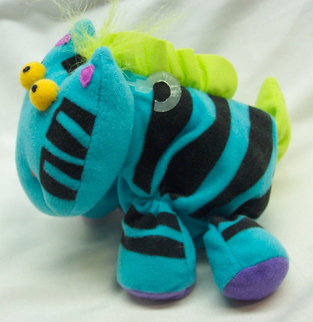 Vintage Crayola COLORFUL ZEBRA 5" Bean Bag Stuffed Animal Toy 2000's ...