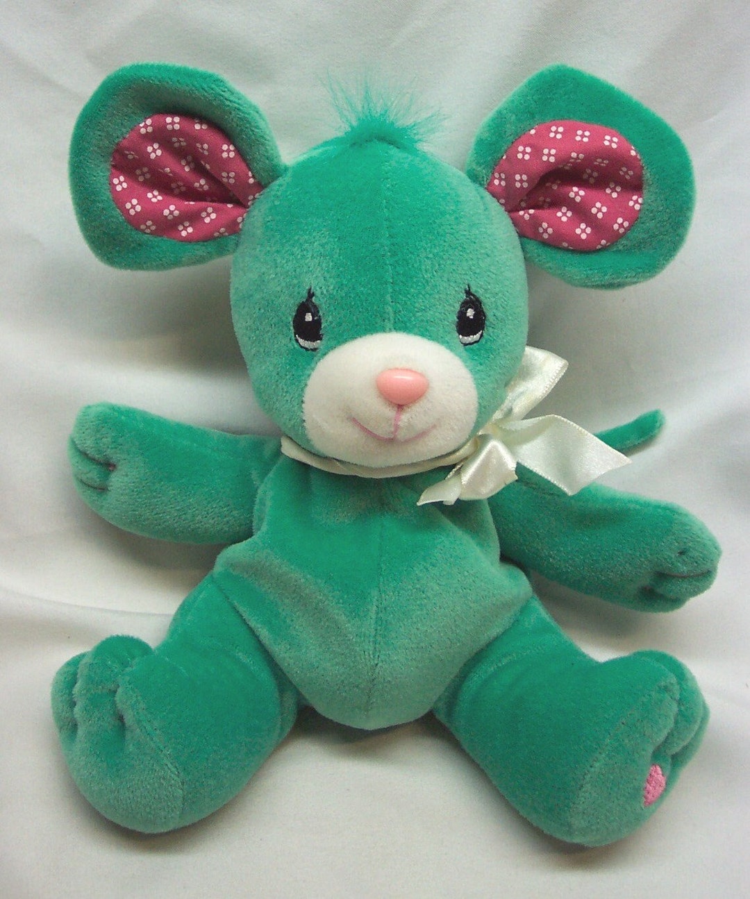 Vintage 1998 Precious Moments CUTE TEAL MOUSE 8" Bean Bag Stuffed ...