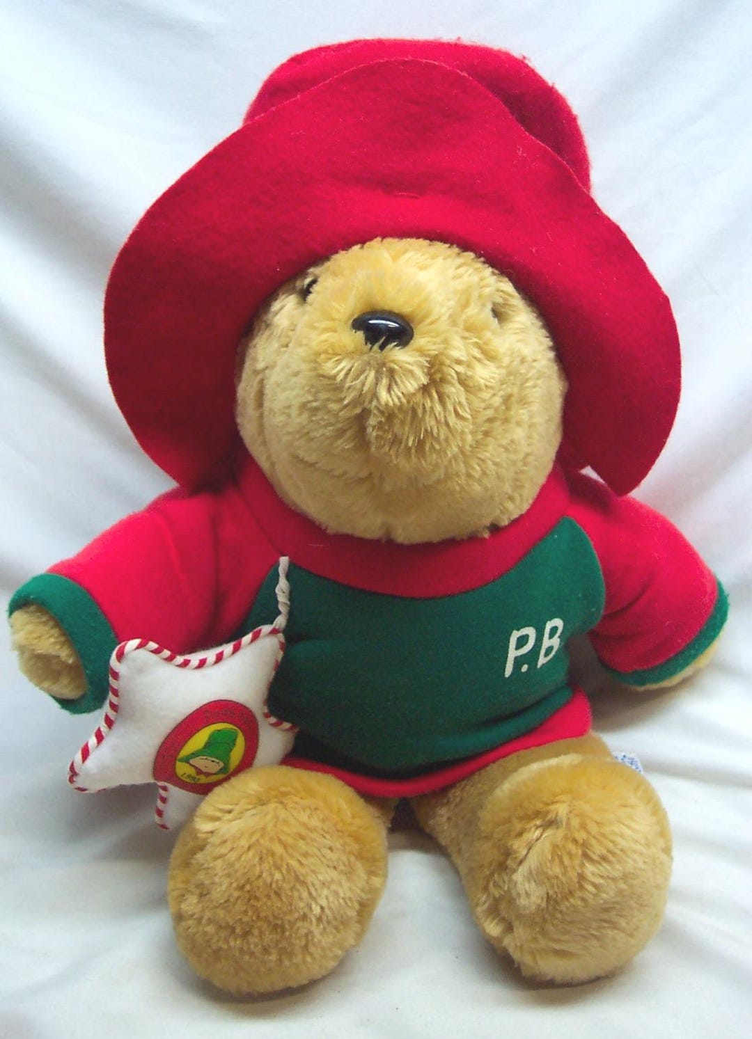 Vintage SEARS 1995 CHRISTMAS PADDINGTON Teddy Bear in 17" Plush Stuffed ...