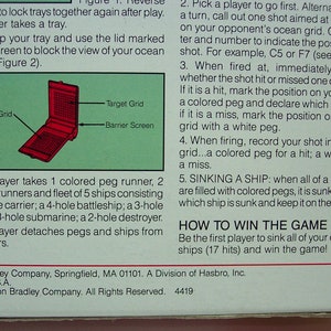 Vintage 1989 BATTLESHIP Travel GAME COMPLETE 1980's Milton Bradley ...