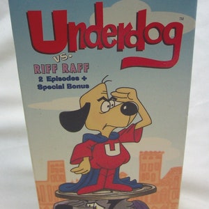 Vintage UNDERDOG Vs RIFF RAFF 1960s Cartoon Vhs Video 2000 Remastered ...